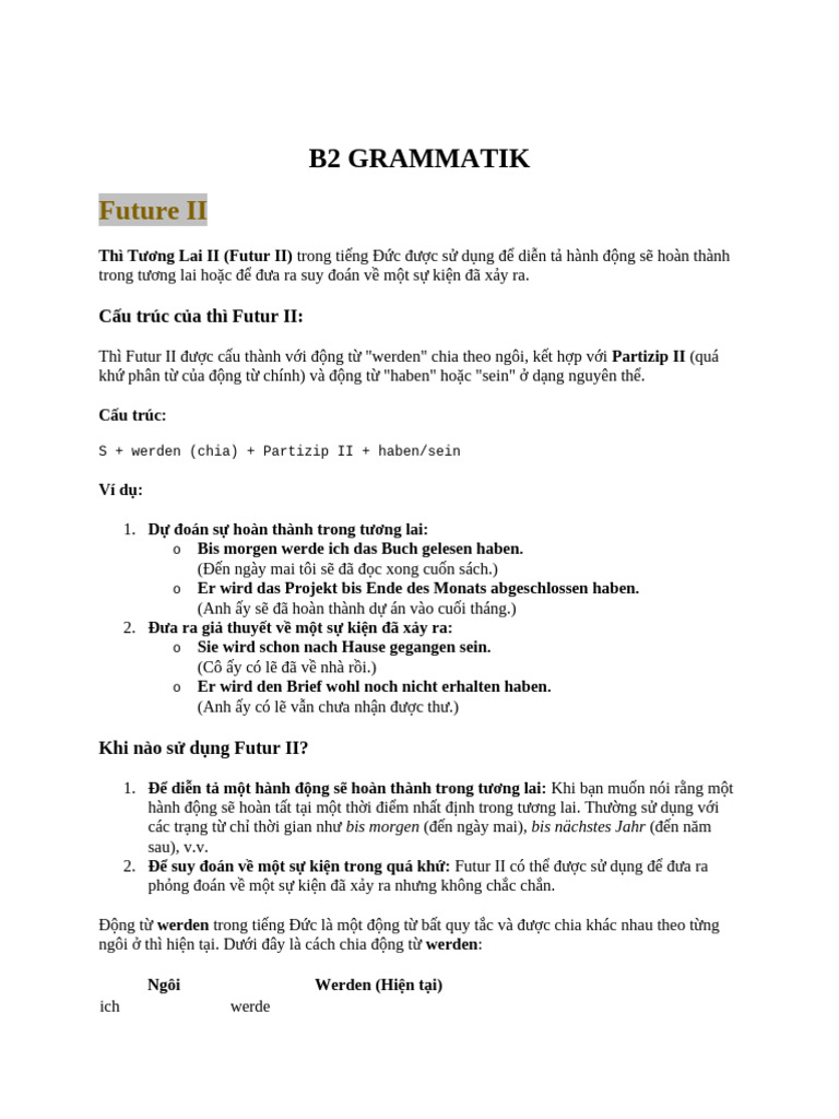 B2 Grammatik | PDF