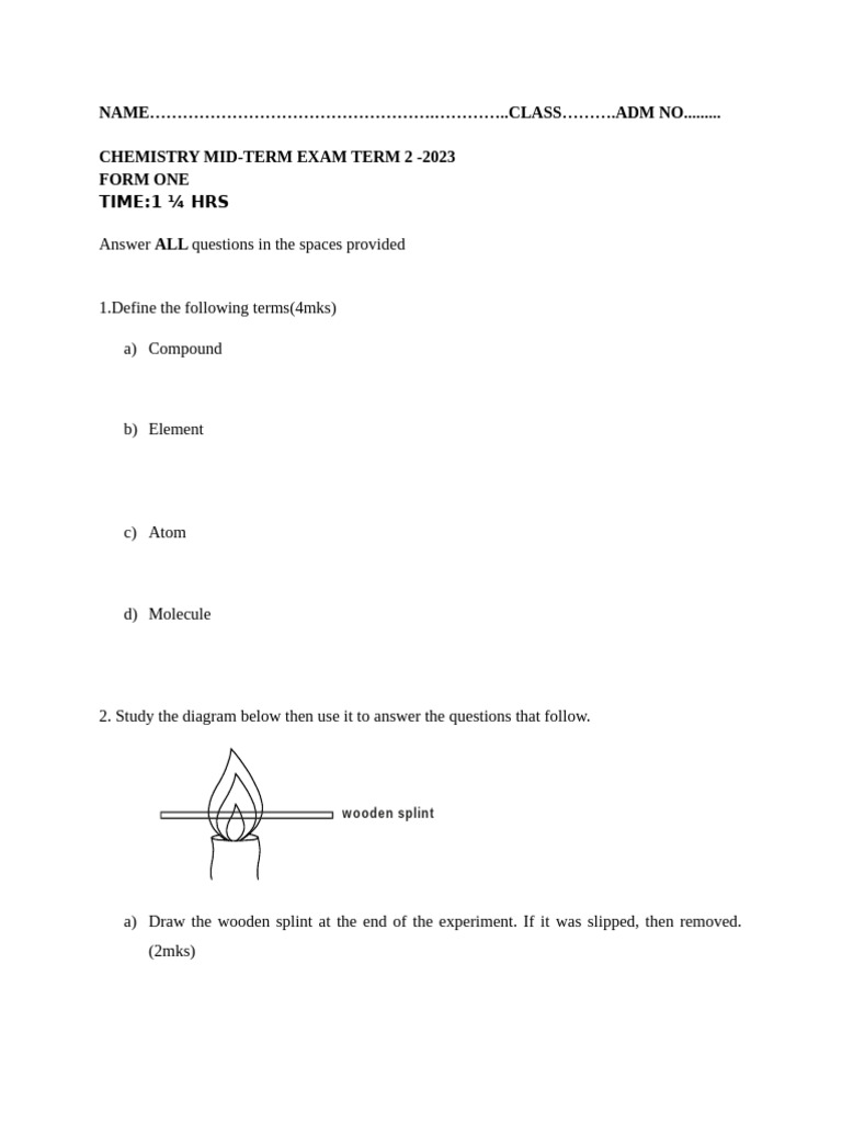 Chemistry f1 Qs | PDF | Acid | Solubility