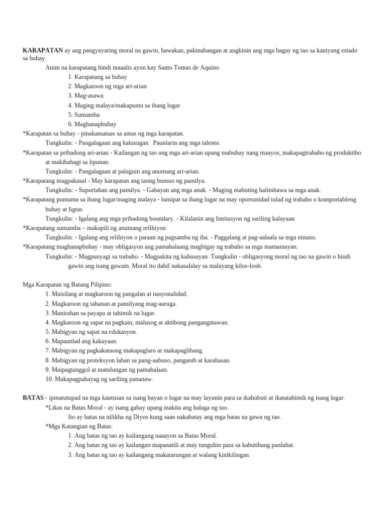 ESP 9 Quarter 2 Notes | PDF