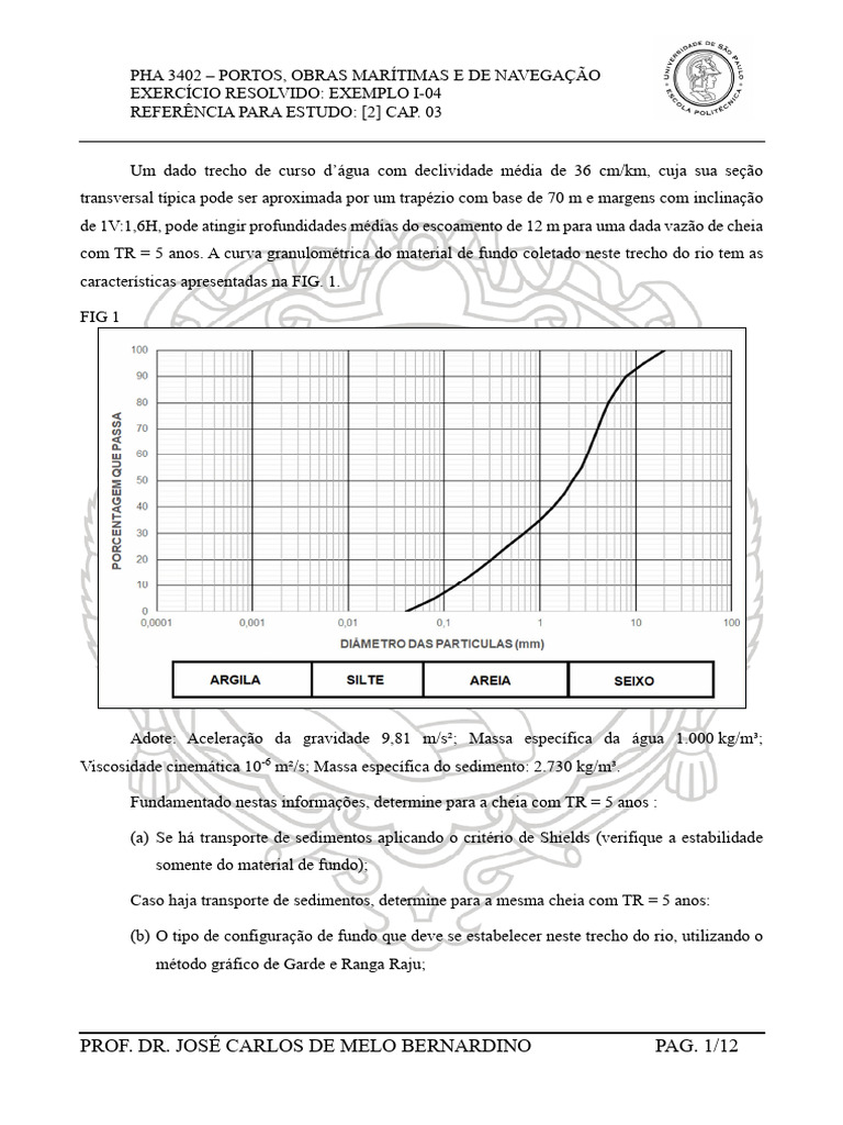 Exemplo de Exercicio Resolvido I-4 | PDF | Rio | Geociências Exemplo de Exercicio Resolvido I-4 | PDF | Rio | Geociências