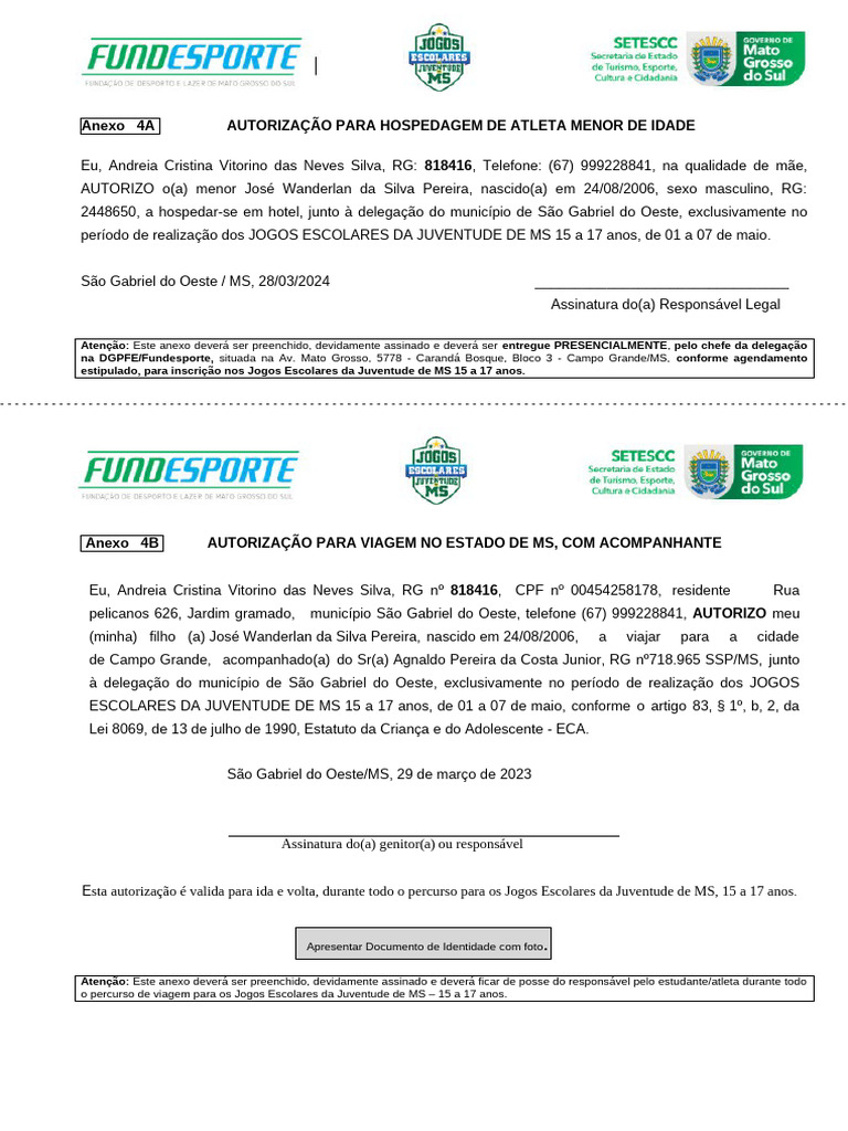 ANEXO 4A 4B Jose Wanderlan | PDF