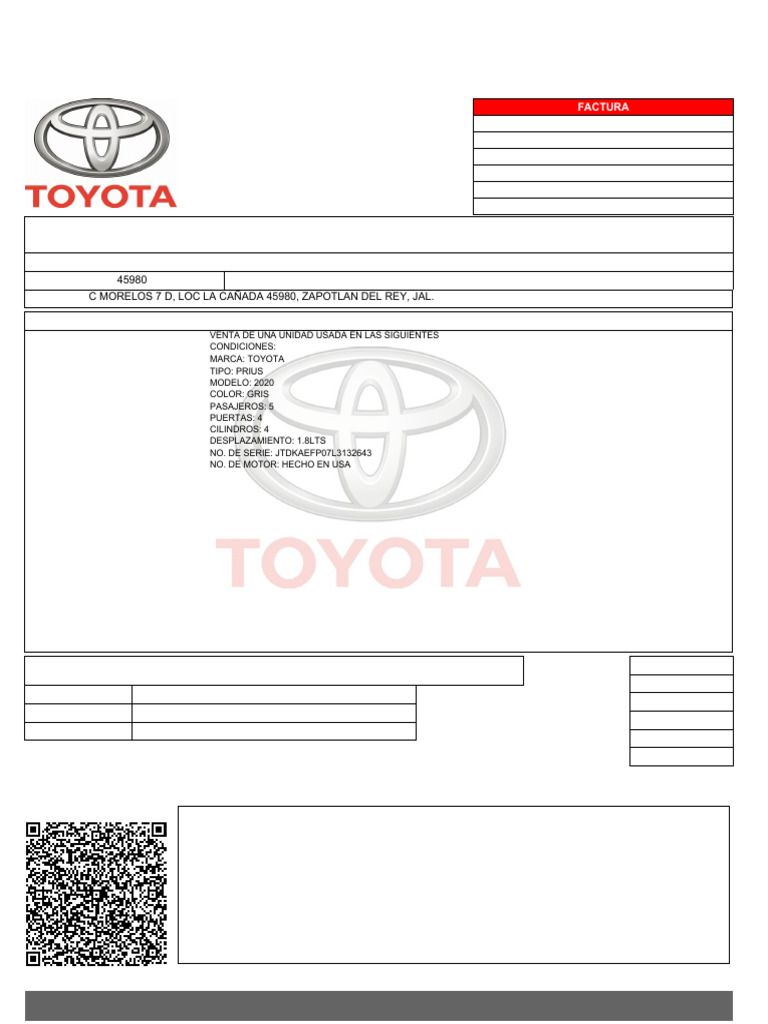 Refa Toyota 2020 | PDF | Pagos | Impuestos
