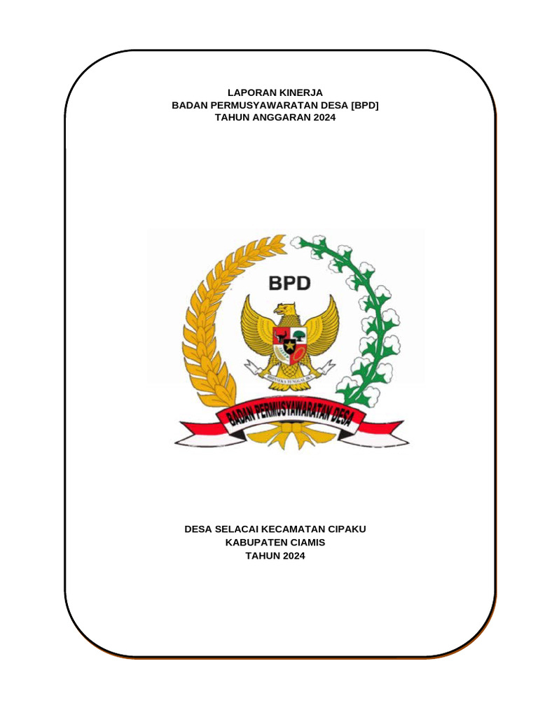 KONSEP LAPORAN-KINERJA-BPD-T.A.-2022 | PDF