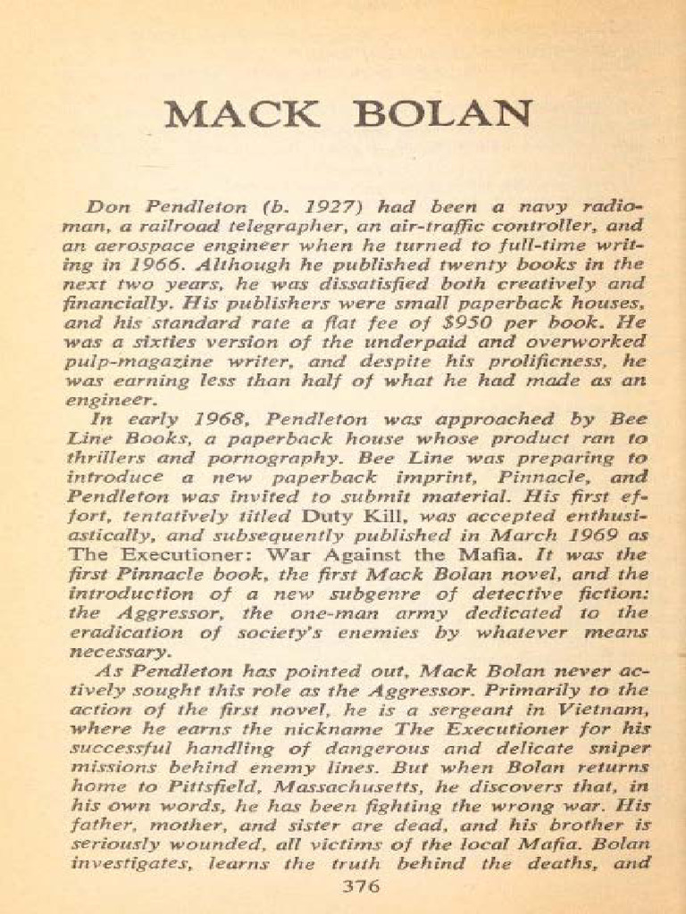 Mack Bolan Short Story Detective Anthology | PDF