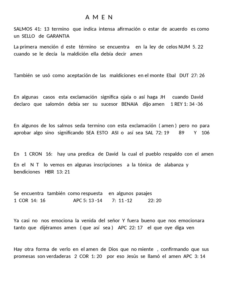 Significado Bíblico de "Amén" | PDF
