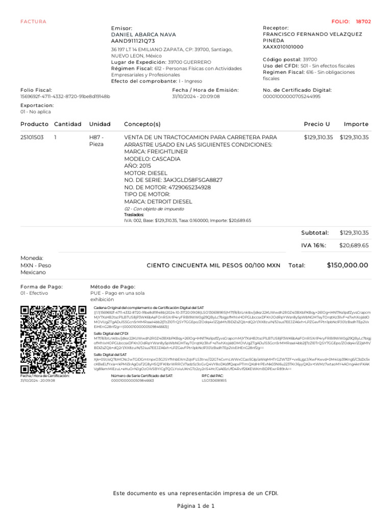 Refa Tractocamion | PDF