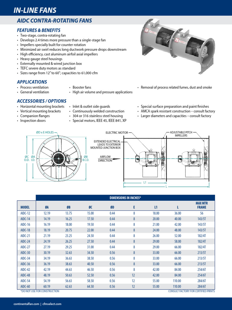 High-Efficiency In-Line Fans Overview | PDF | Duct (Flow) | Ventilation ...