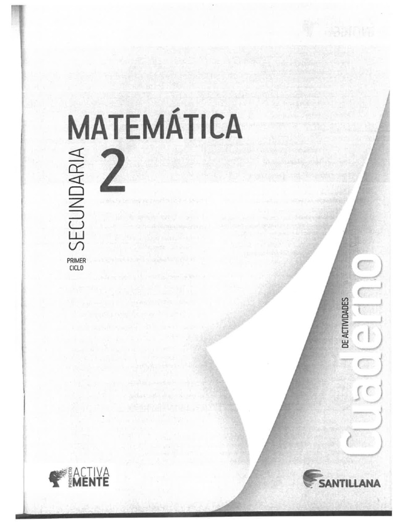 (Cuaderno) Matematica 2do Secundaria, Activamente | PDF