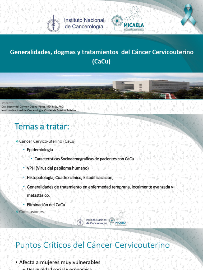 Generalidades Cacu | PDF | Cáncer de cuello uterino | Epidemiología