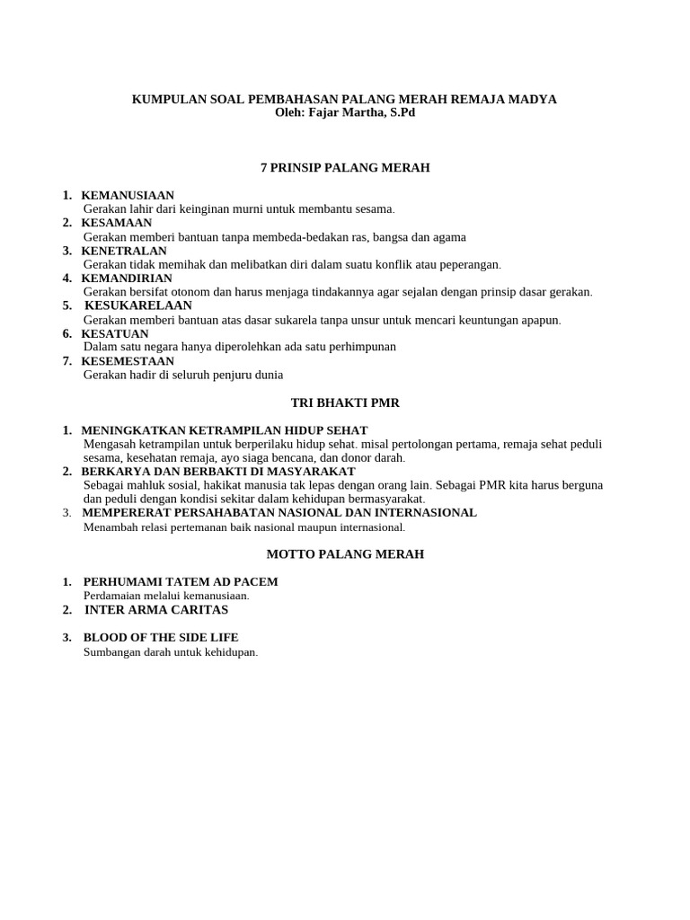 Kumpulan Soal Lomba PMR Madya | PDF