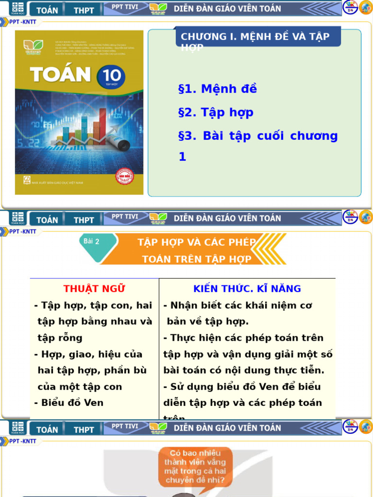 KNTT - C1 - B2 - Tap Hop Va Cac Phep Toan Tren Tap Hop | PDF
