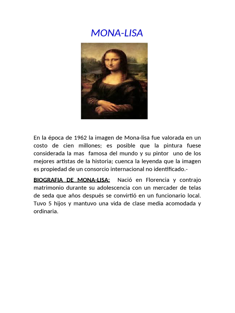 Mona Lisa | PDF