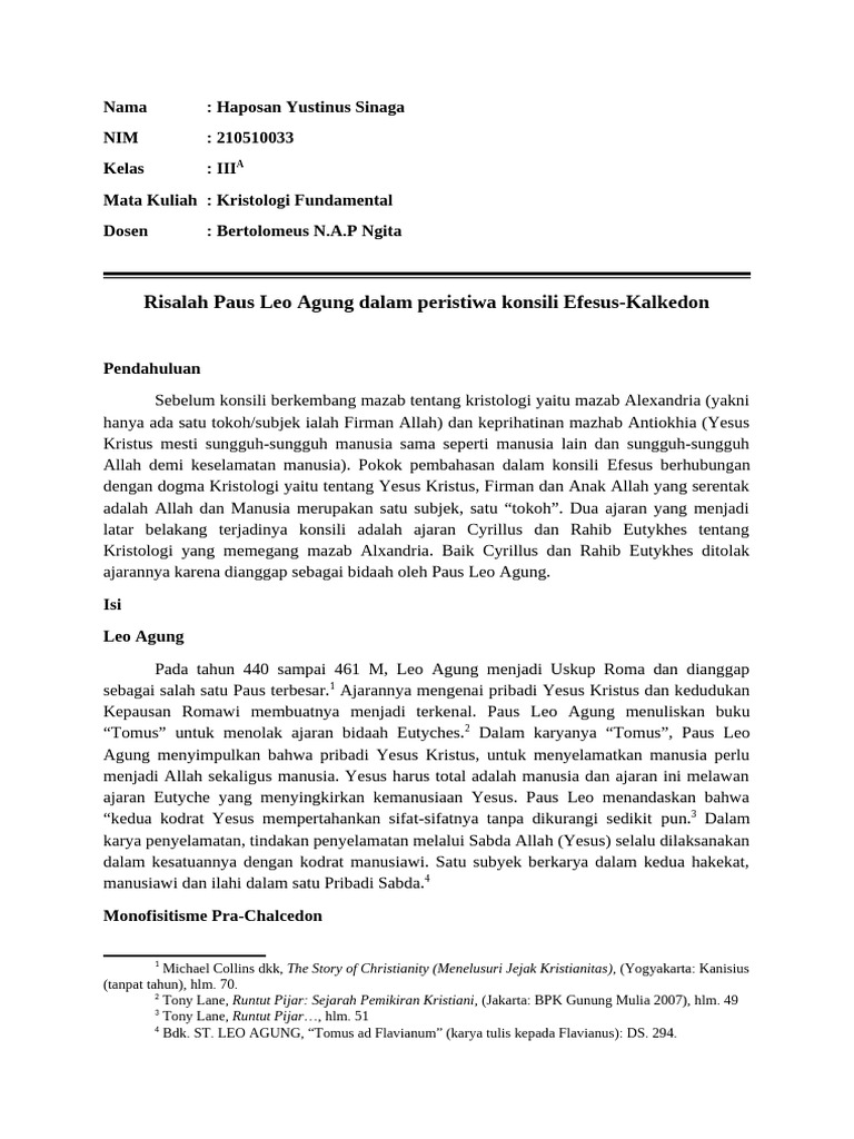 Kristologi Paus Leo Agung | PDF