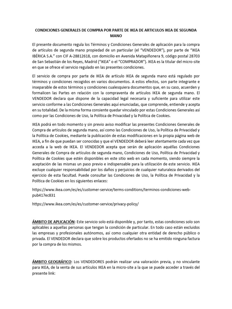 Terminos y Condiciones Recompra | PDF