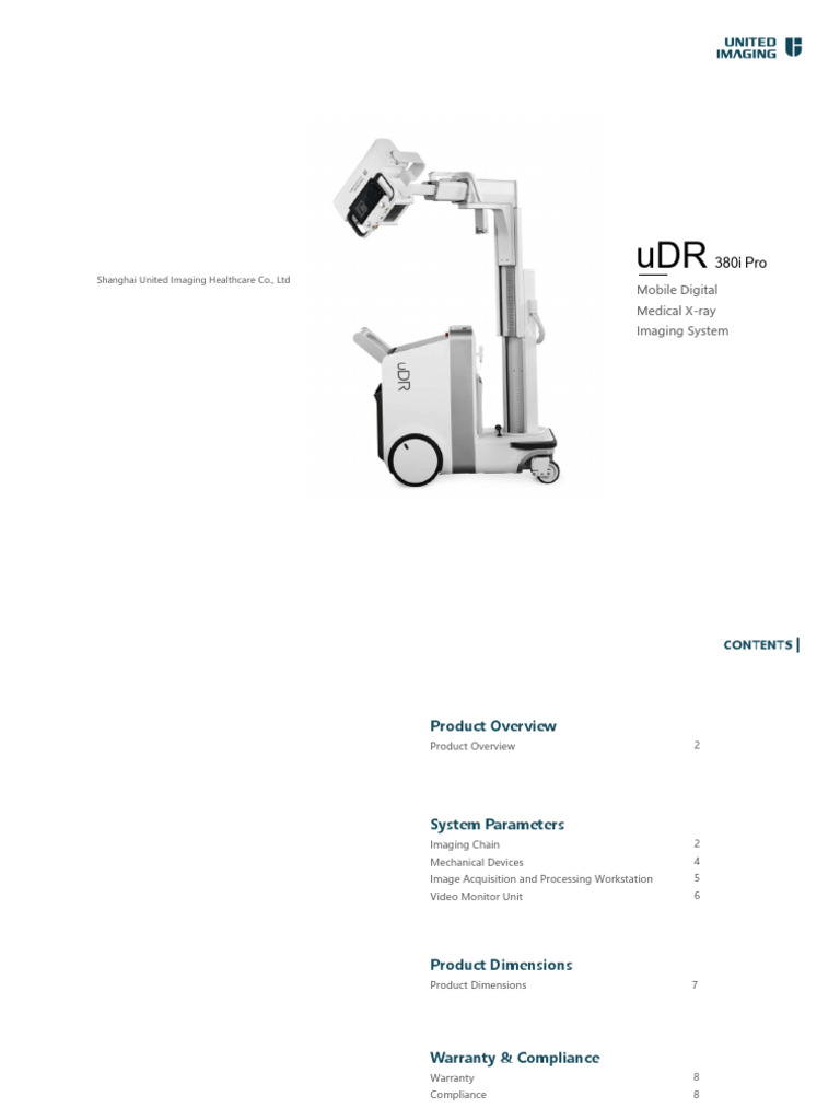 Datasheet - uDR 380ipro - CE - EN | PDF | Vacuum Tube | Radiography
