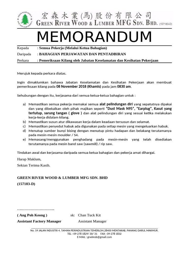 MEMO JKKP | PDF