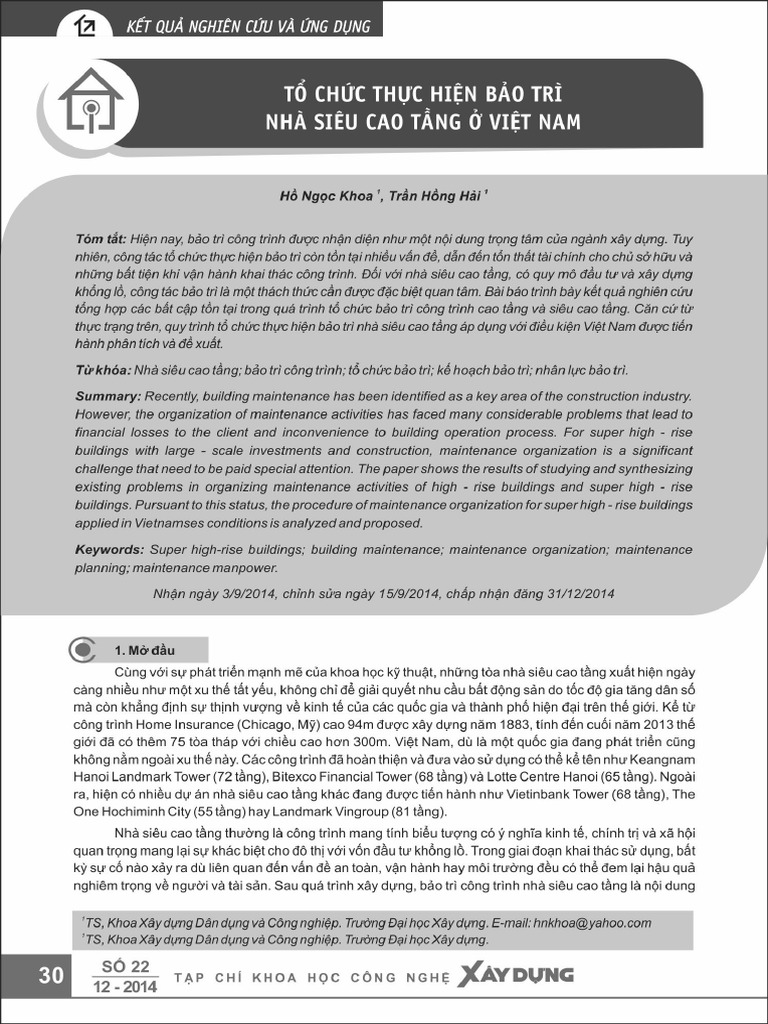 Bao - To Chuc Thuc Hien Bao Tri NCT o VN Va Tren The Gioi | PDF