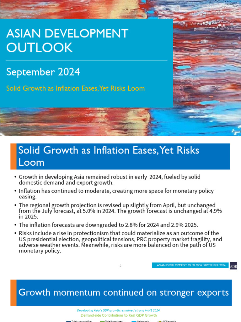 ADB, IND, PAK 2025 Growth, Sep 2024 | PDF | Federal Reserve | Vix