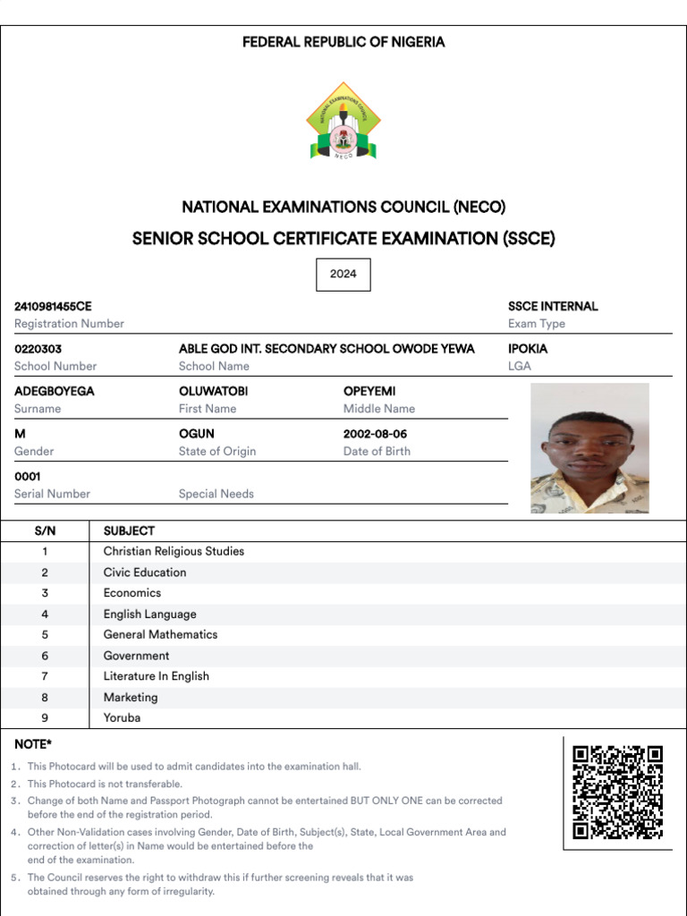 Adegboyega Tobi | PDF