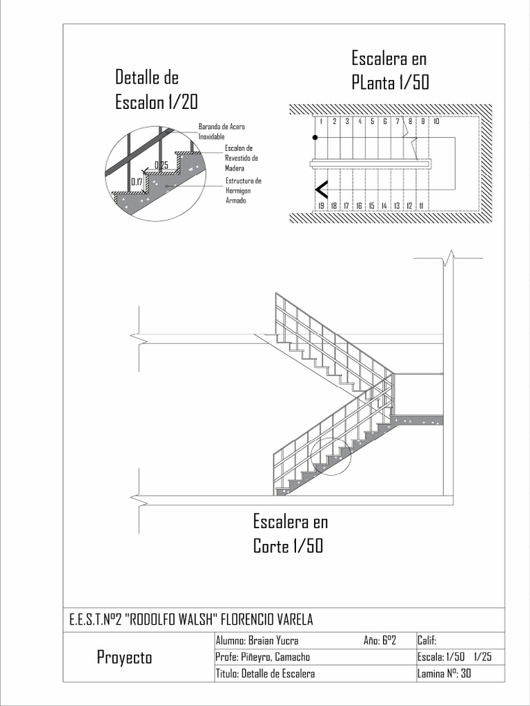 Detalle de Escalera Lamina 30 | PDF