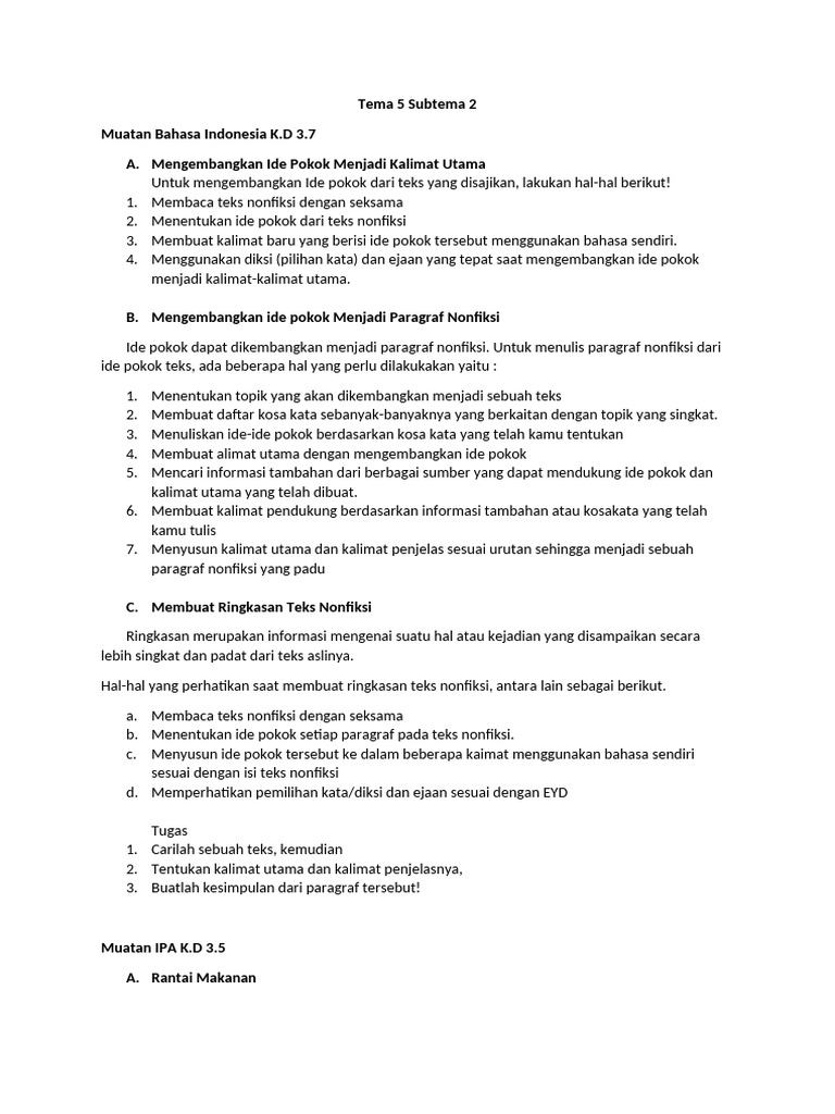 Tema 5 Subtema 2 | PDF