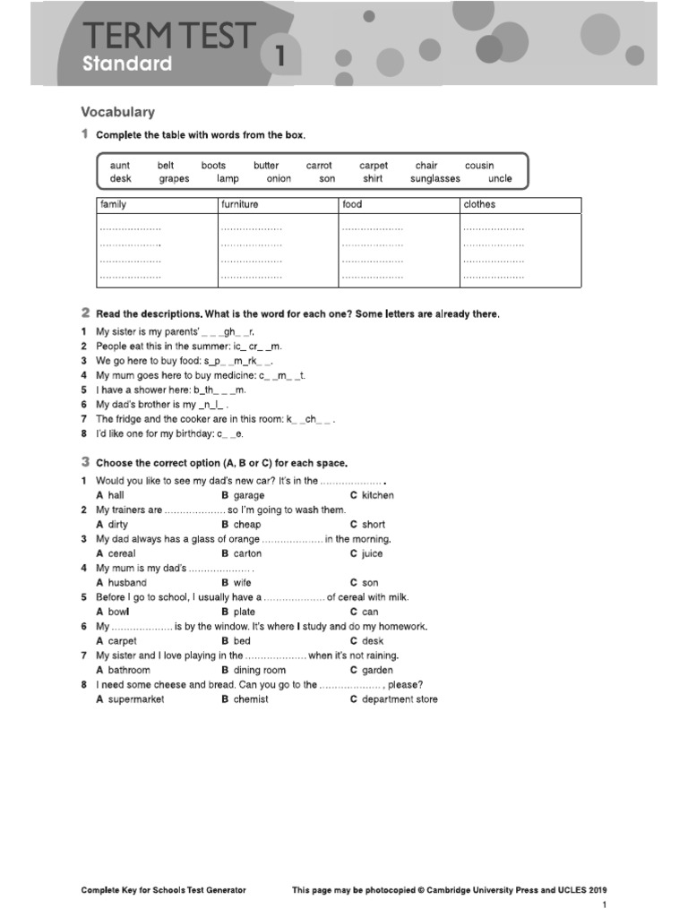 Base - TT 1. Gram - Vocab | PDF