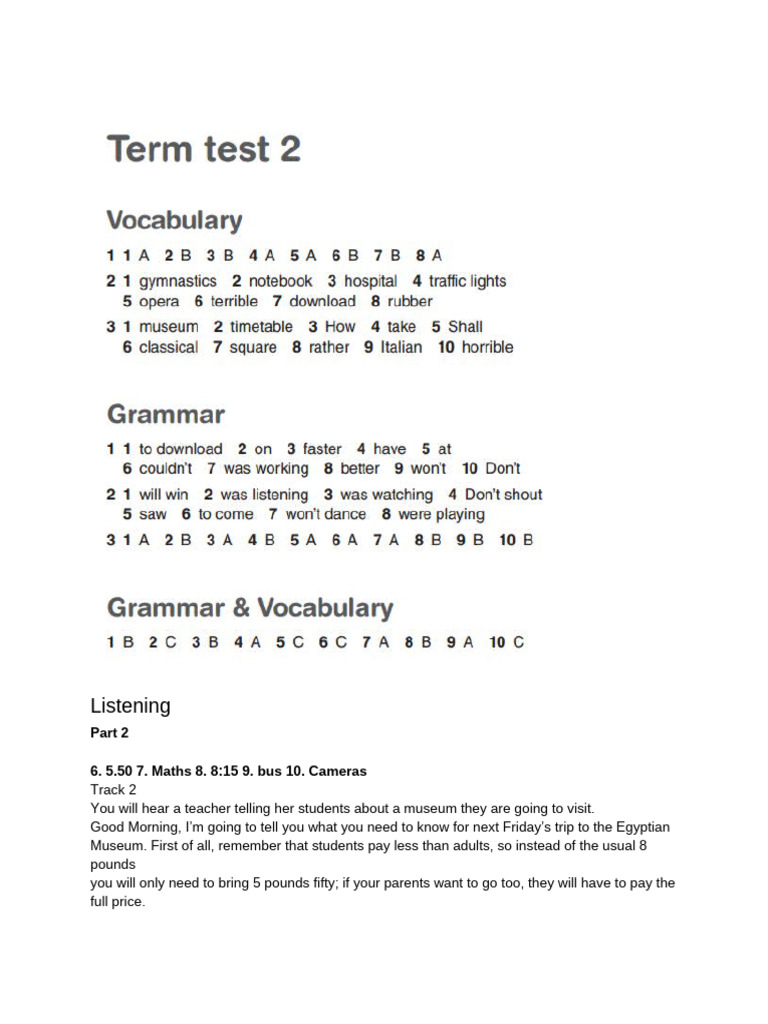 Base. TT2.3 (RLW)-Key | PDF