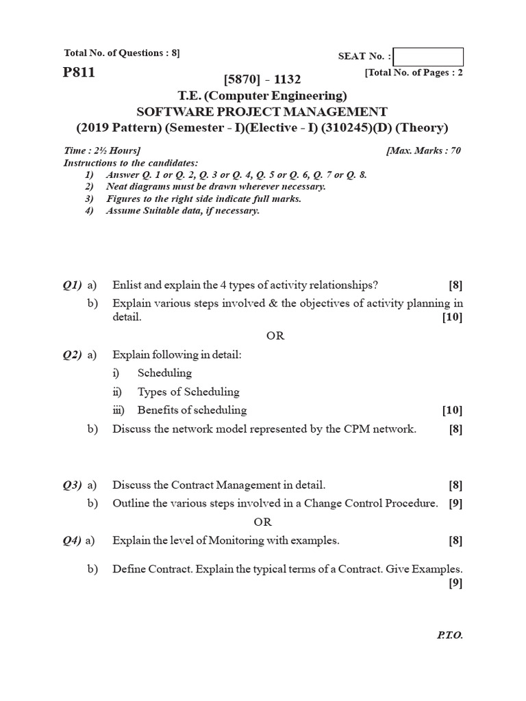 SPM PYQ Papers 2022 To 2024 | PDF | Agile Software Development | Software Development Process