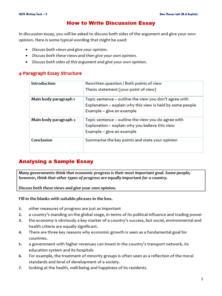 Writing Task - 2 Discussion Essay (Economic Progree Driving Offences ...
