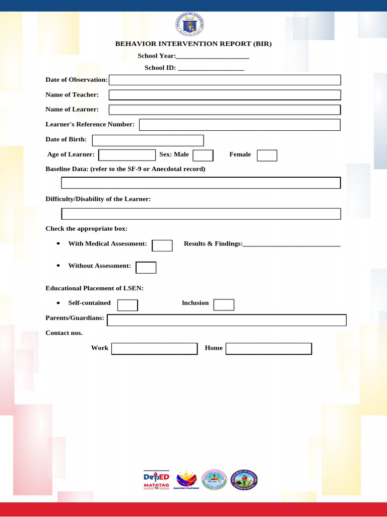 Behavior Intervention Report | PDF