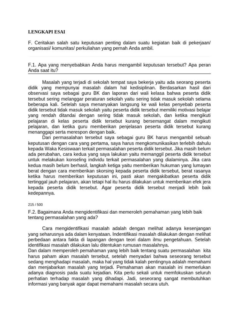 Tugas Esai PPG | PDF