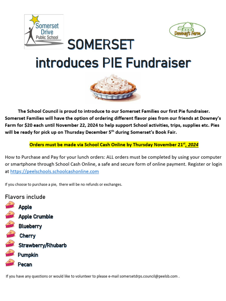 Somerset Pie Fundraiser 2024 | PDF