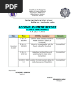 ACtion Plan For School Intramurals 2024 | PDF