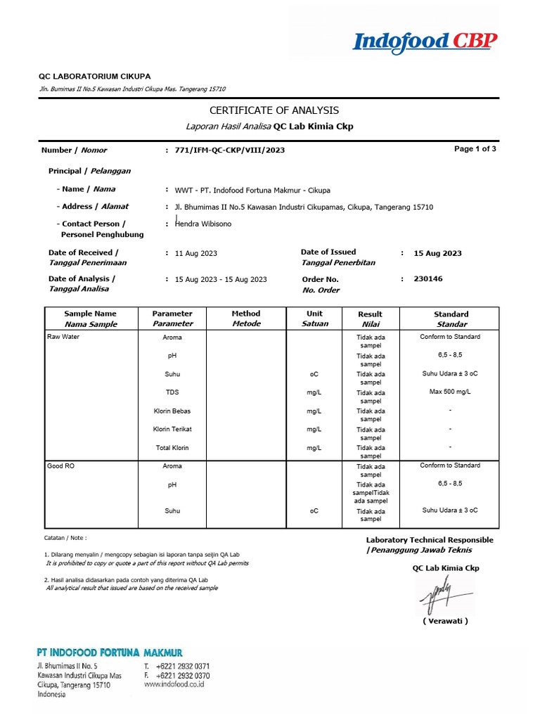 LHA_771-IFM-QC-CKP-VIII-2023 | PDF