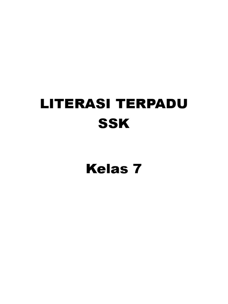 Literasi Terpadu SSK-5 | PDF