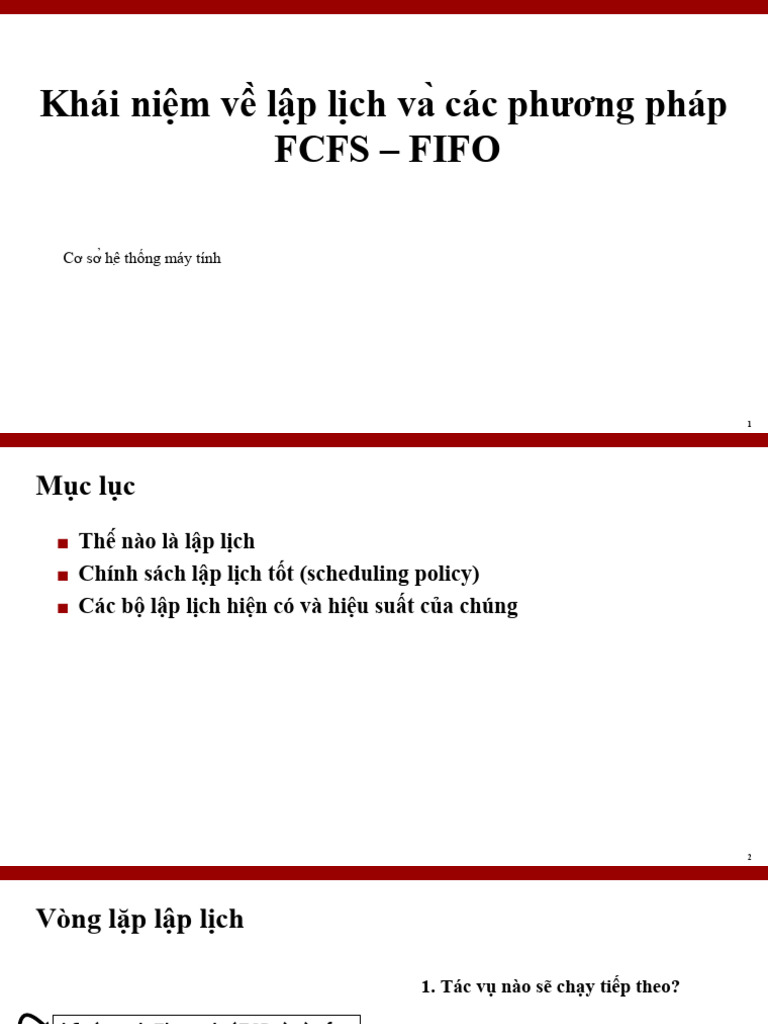 Scheduling Concepts - FCFS-FIFO | PDF