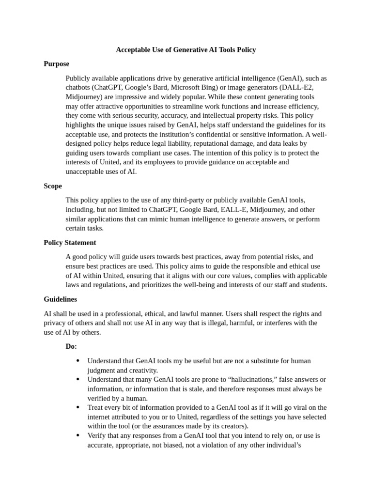 Policy on Artificial Intelligence - Draft 3 | PDF | Artificial Intelligence | Intelligence (AI ...