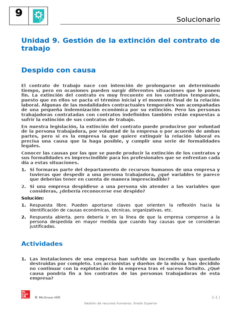Solucionario - UD - 9 - GRRHH GS - MM - Pub - 2022 | PDF | Business ...