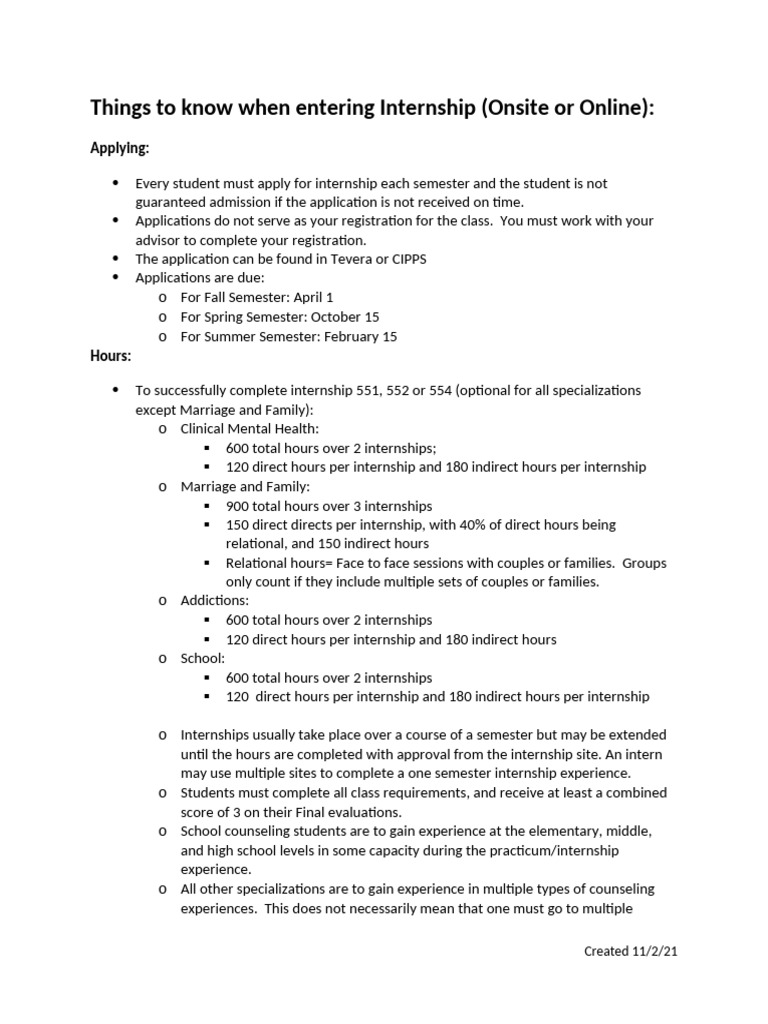 Essential Internship Guidelines for Students | PDF | Academic Term ...