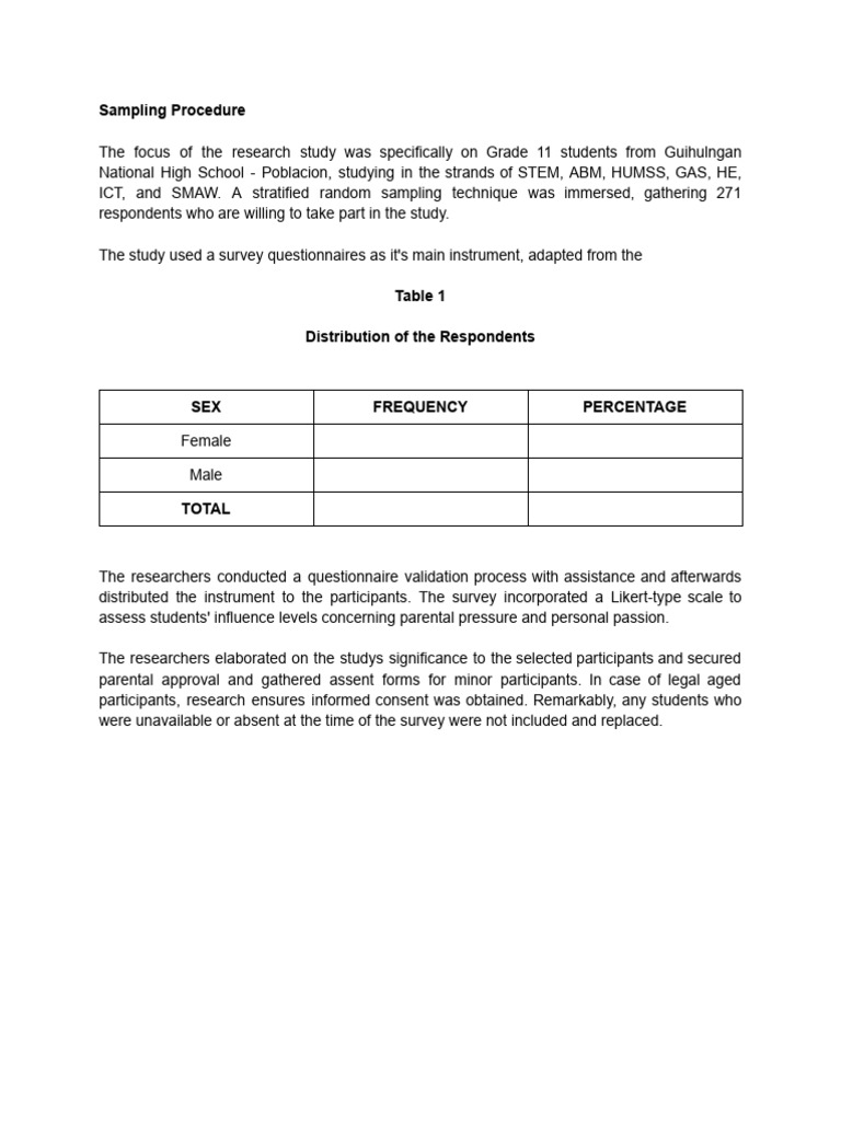 Sampling Procedure | PDF