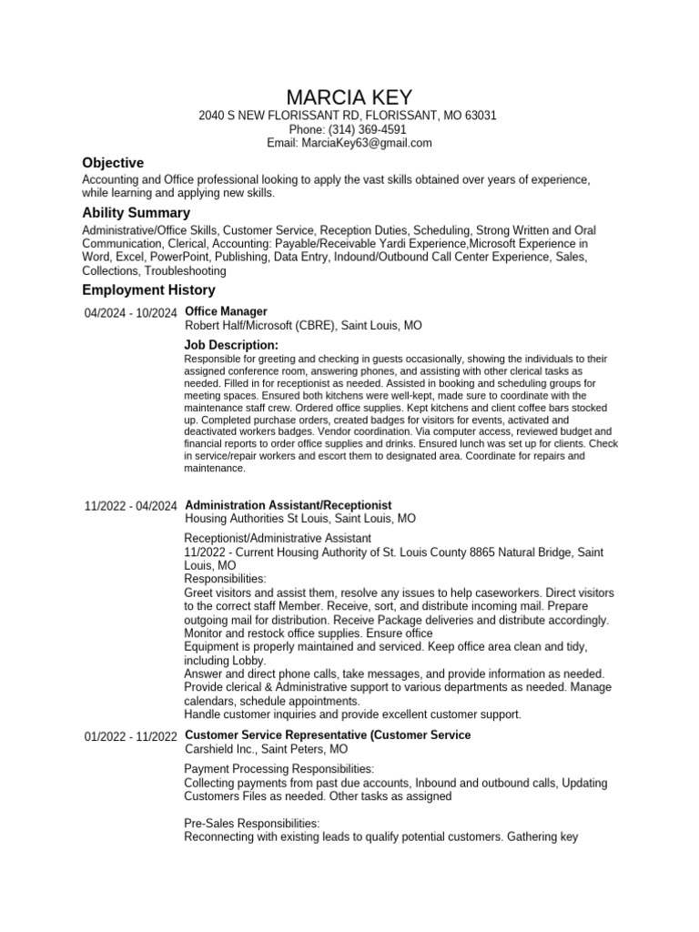 October 2024 Resume | PDF | Mail