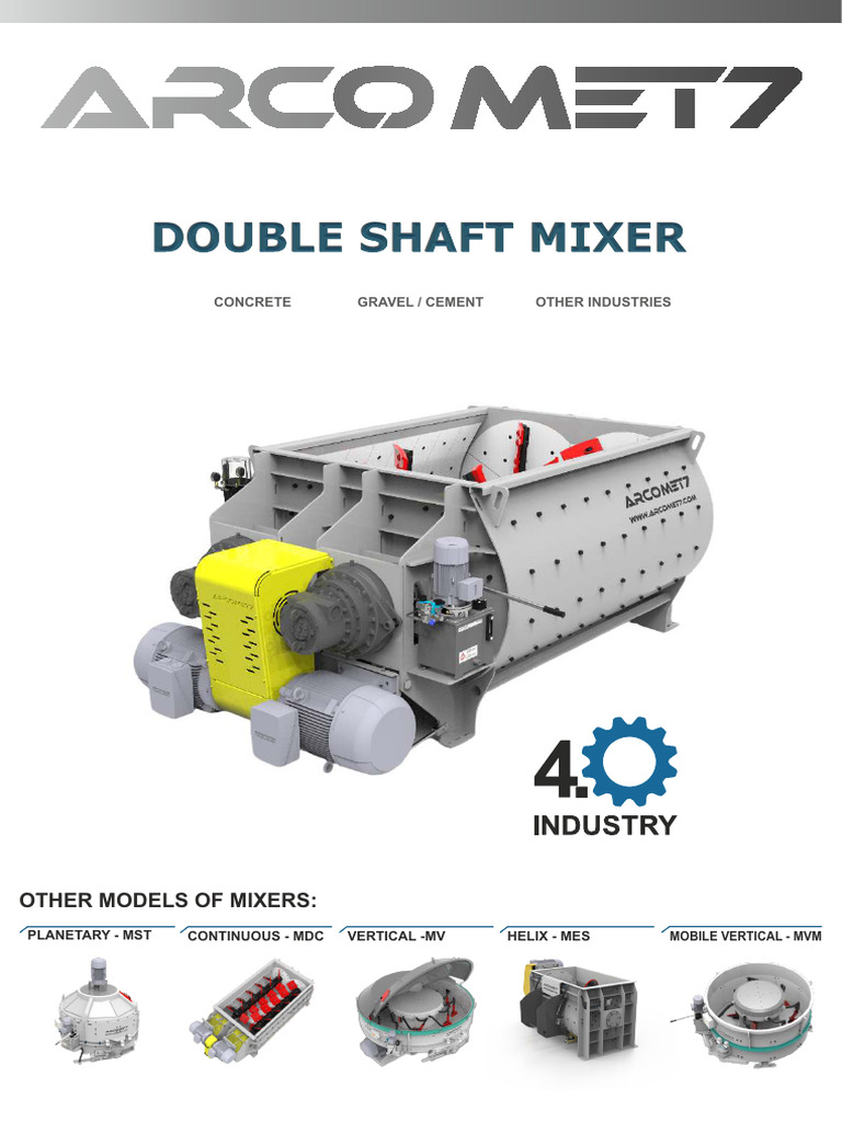 ARCO-DOUBLE-SHAFT-MIXER | PDF | Concrete | Machines