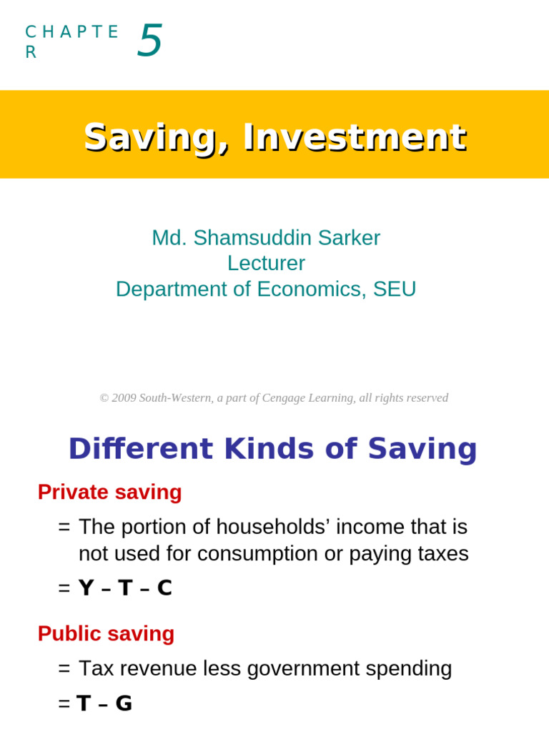 CSE Saving and Investment | PDF | Government Budget Balance ...