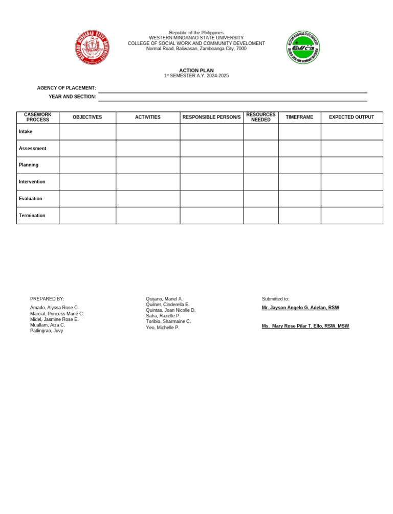 Action Plan Casework | PDF