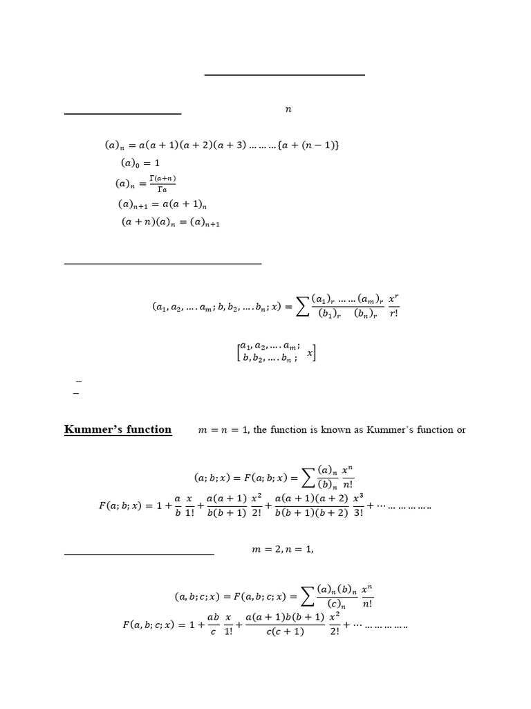 Understanding Hypergeometric Functions | PDF | Combinatorics ...