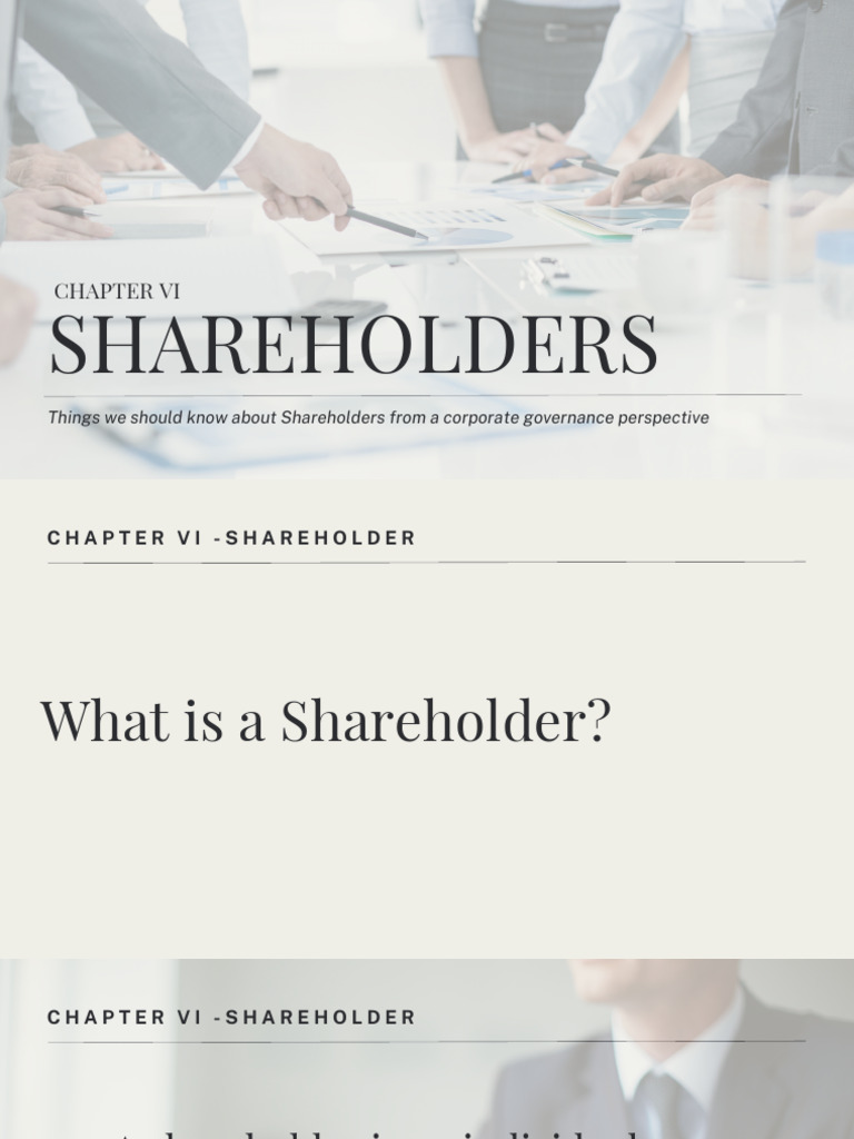 Chapter 7 - Shareholder | PDF | Investing | Dividend