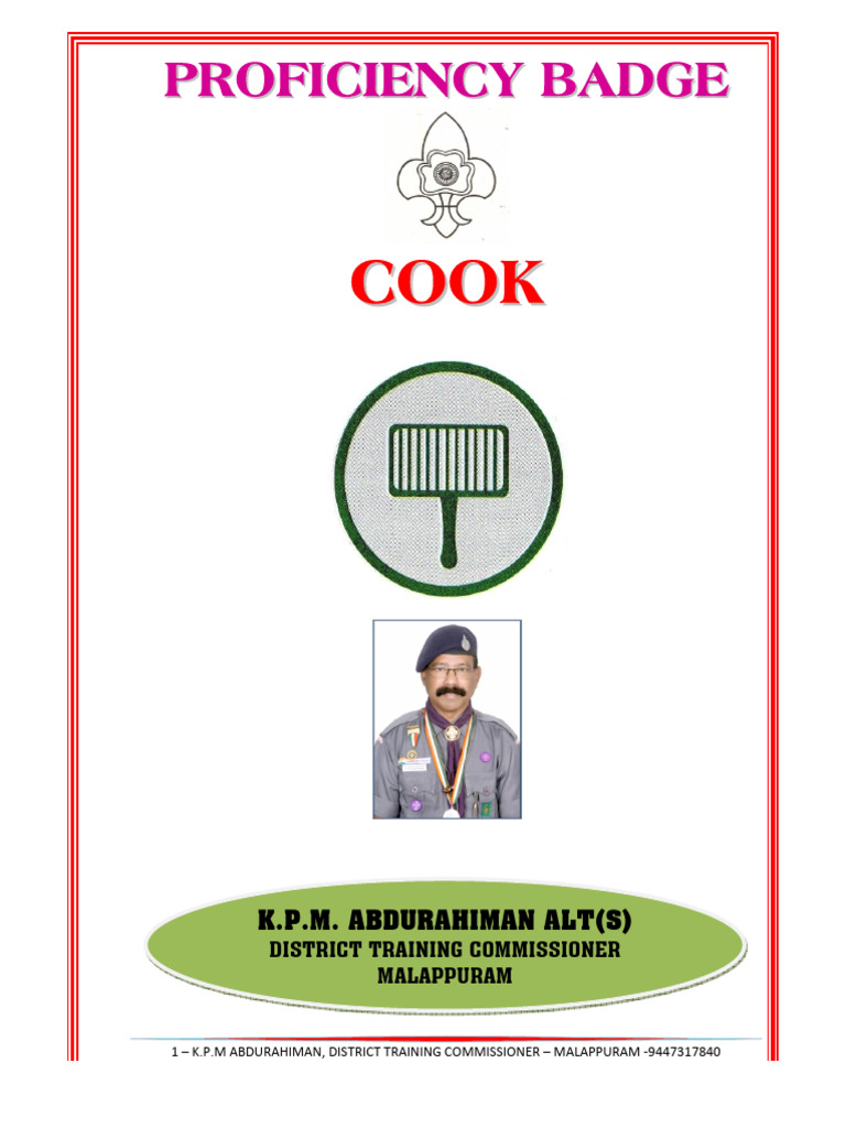 Scout and Guide Cook Proficiency Badge | PDF