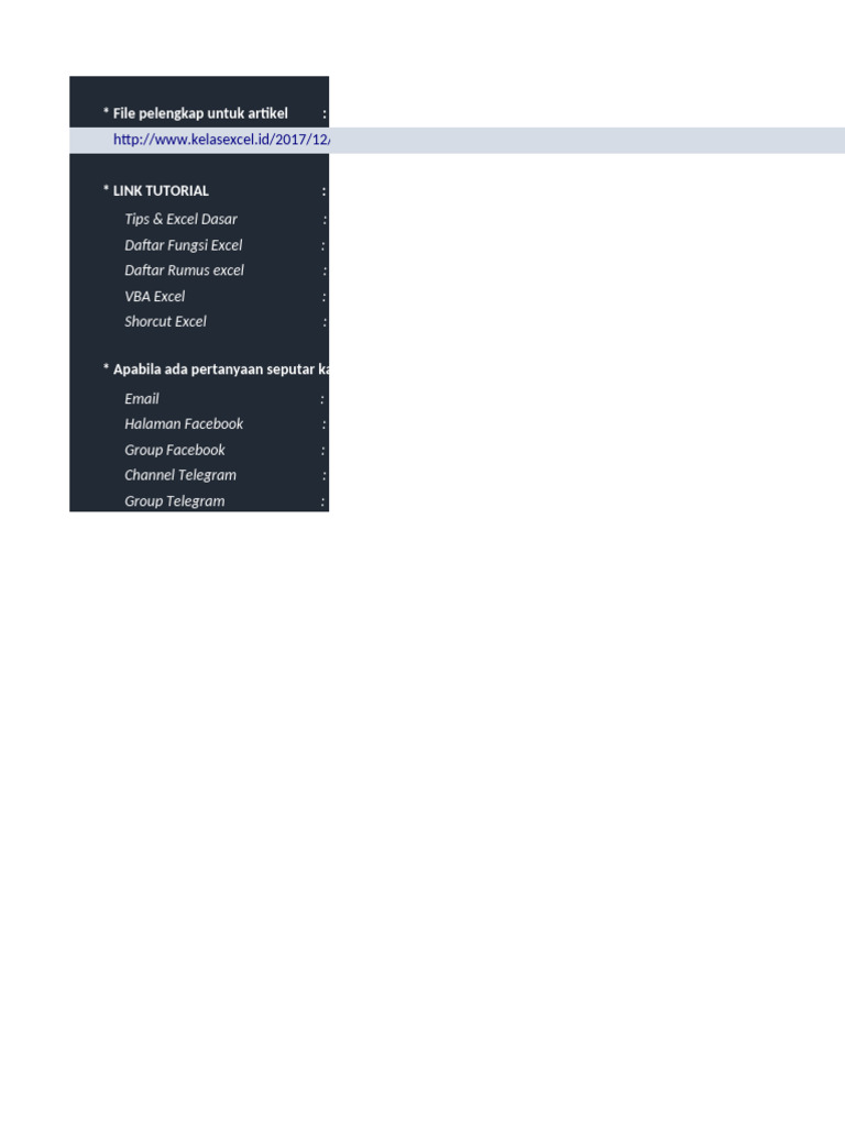 Pivot Table Sample 1 - Kelas Excel | PDF