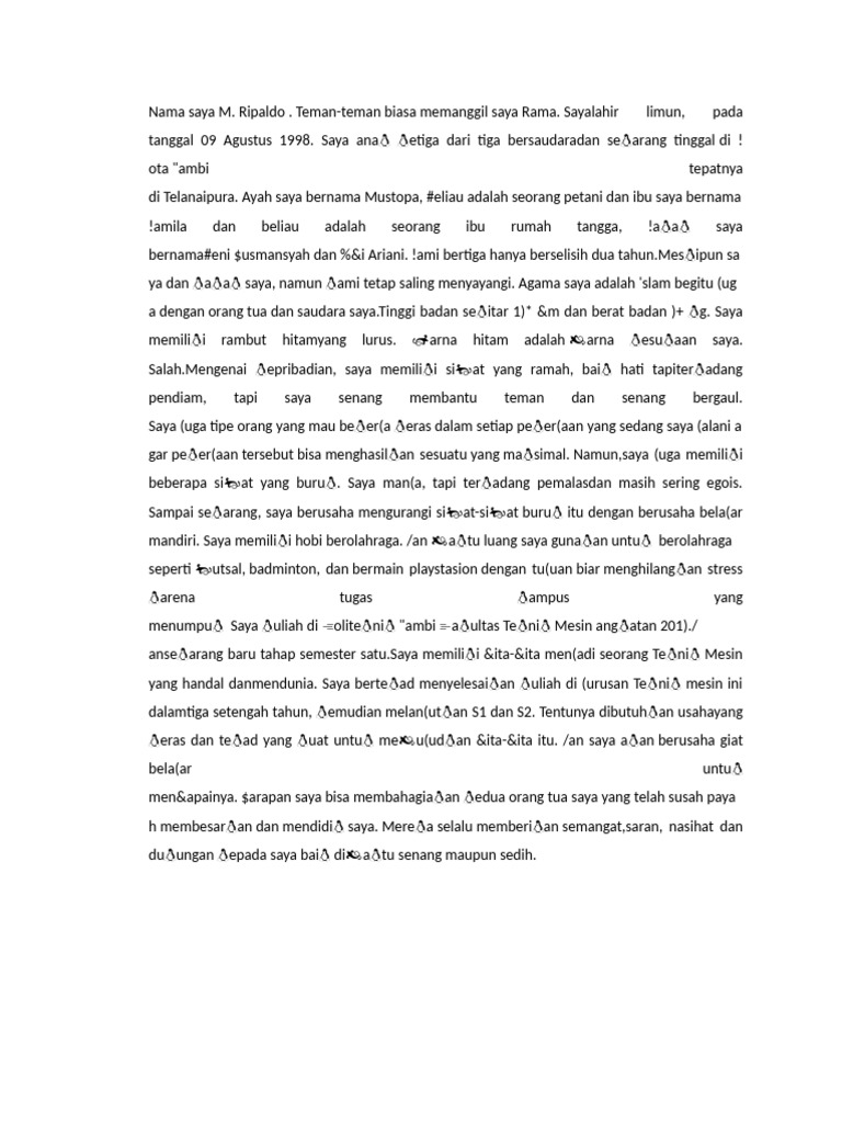 Profil M. Ripaldo: Cita-Cita dan Hobi | PDF