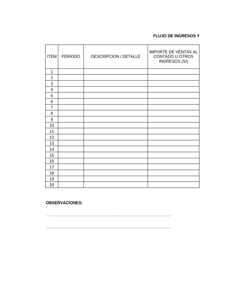 Flujo de Ingresos y Egresos | PDF